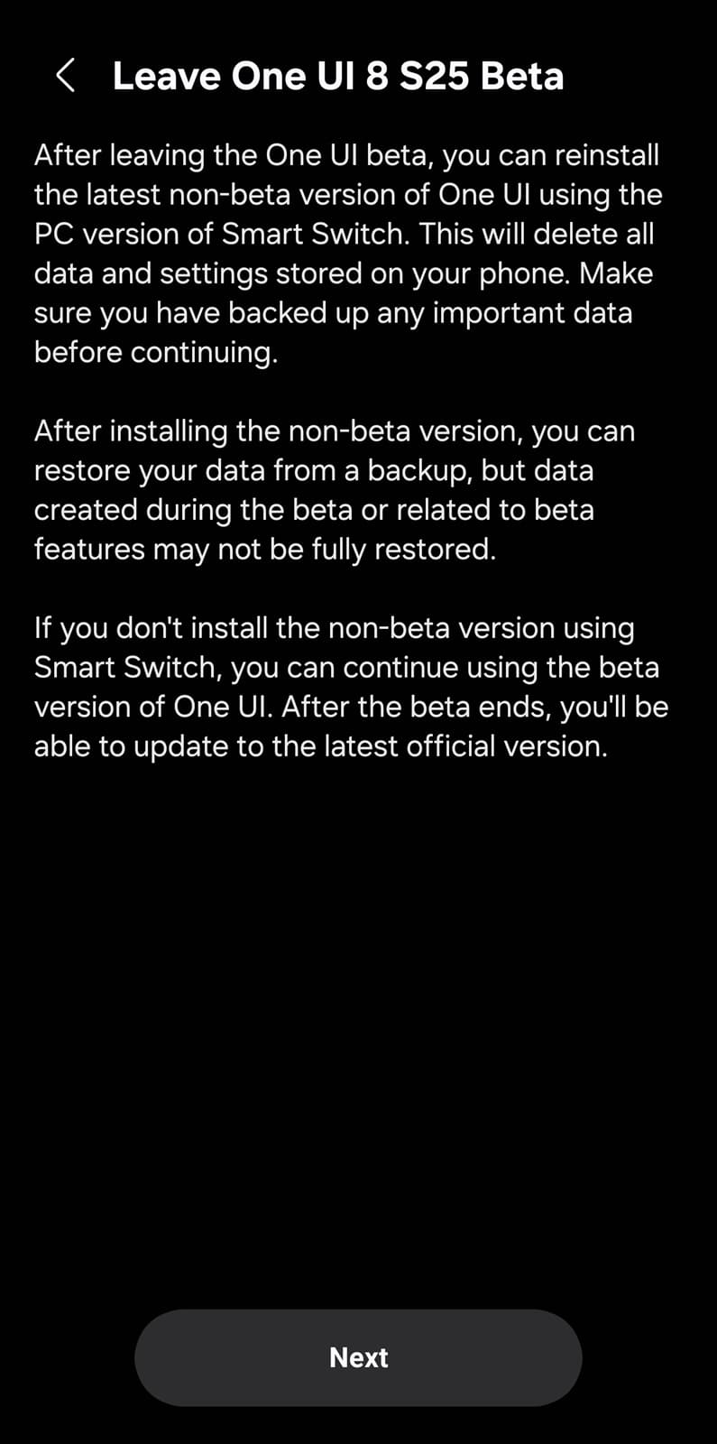 How to Leave One UI 8 Beta and Return to Stable Version - SammyGuru