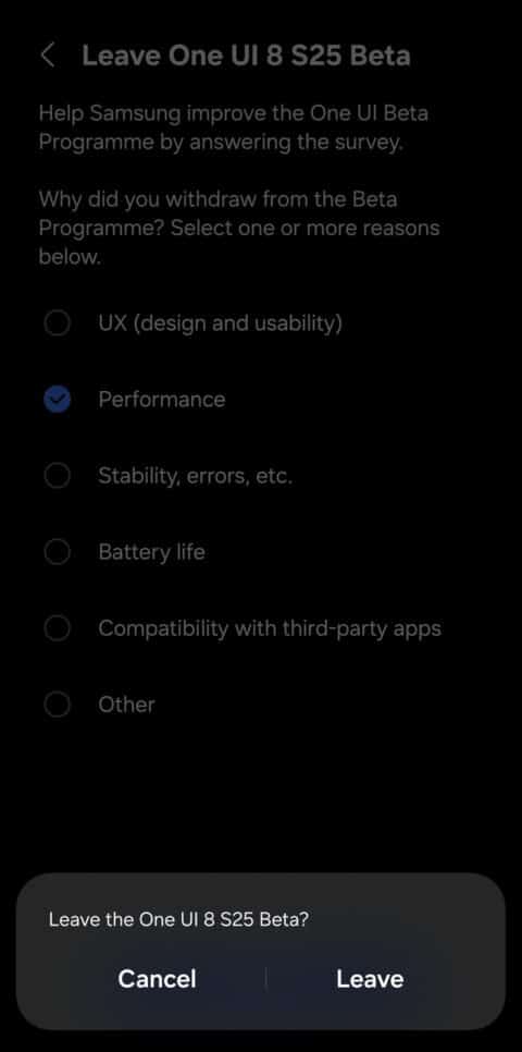 How to Leave One UI 8 Beta and Return to Stable Version - SammyGuru