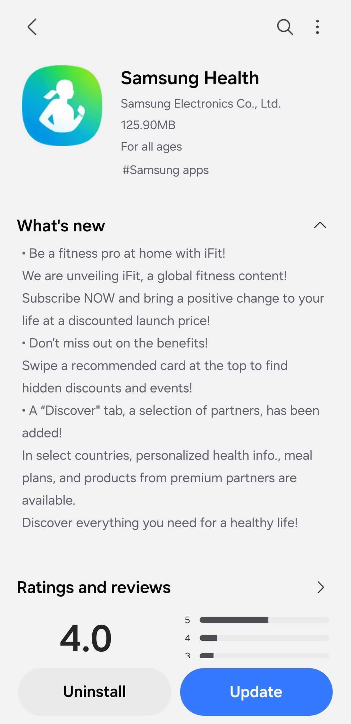 Samsung Health Update Brings Discover Tab and iFit Integration - SammyGuru