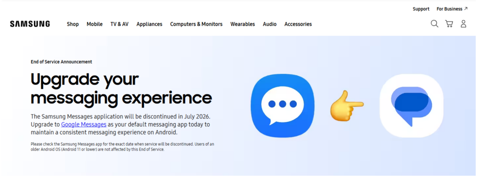 Samsung Messages Is Officially Dead, Here's How to Switch - SammyGuru