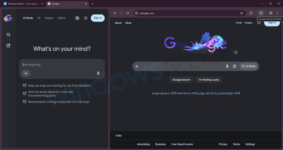 Google Tests Pinnable AI Mode Toolbar Button in Chrome - SammyGuru